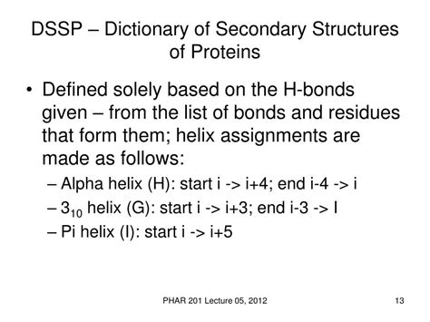 Ppt Secondary Structure Assignment From Structure Powerpoint