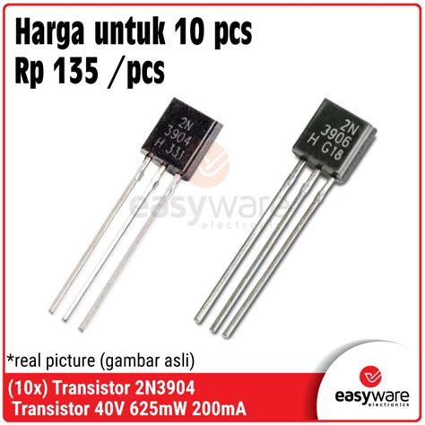 Jual 10pcs Transistor 2n3904 2n3906 To 92 Bipolar Transistor Bjt 2n 3904 2n 3906 To92 Pnp Npn