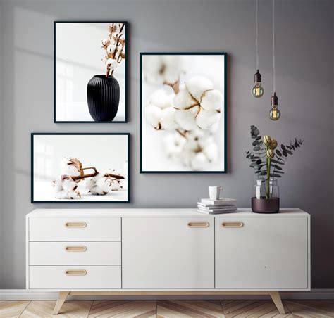 Постеры на стену скандинавские Белый хлопок