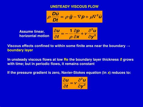 Ppt Unsteady Viscous Flow Powerpoint Presentation Free Download Id2460906