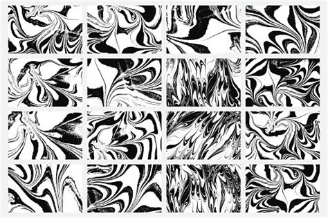 16 수채화 손으로 그린 예술 마블 초대 전통적인 터키 Ebru 그림의 잉크 질감을 설정 합니다 추상적인 배경 종이에 인쇄입니다 드레스와 옷감 인쇄 초대장을 위한