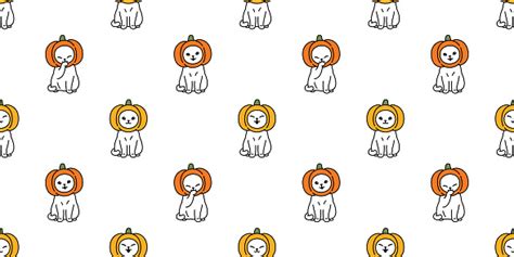 고양이 원활한 패턴 벡터 할로윈 호박 머리 새끼 고양이 Calico 스카프 고립 타일 배경 반복 벽지 만화 일러스트 낙서 디자인 검은색에 대한 스톡 벡터 아트 및 기타
