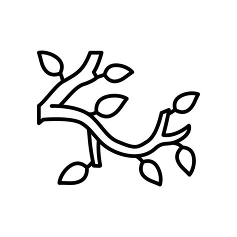 Tree Branch Icon With Leaves 58138698 Vector Art At Vecteezy