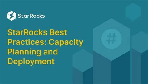 Starrocks On Linkedin Starrocks Best Practices Capacity Planning And