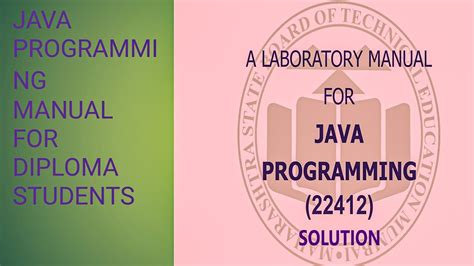 Java Programming Lab Manual With Full Answers For Diploma Students 💯