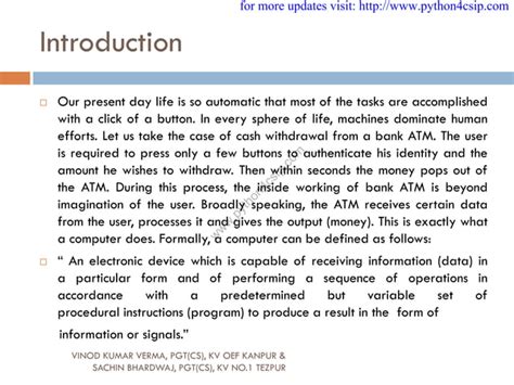 Computer System Organization Class 11 Pdf
