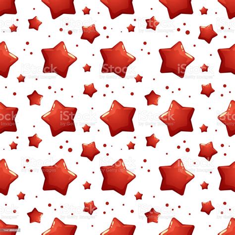 흰색 배경에 만화 스타일의 빨간 별과 점이 있는 축제 패턴 0명에 대한 스톡 벡터 아트 및 기타 이미지 0명 12월 1월 Istock