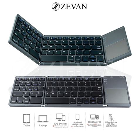 Jual Zevan Keyboard Lipat Wireless Foldable 3 Layers B033 With Touchpad For Universal Shopee