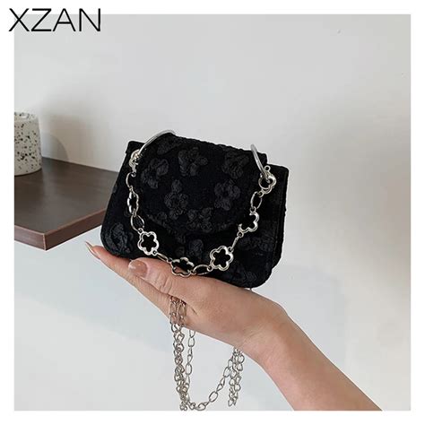 여성용 플랩 브랜드 빈티지 Pu 가죽 가방 크로스 바디 백 유명한 프린트 클러치 여성용 미니 핸드백 숄더 체인 가방 Aliexpress