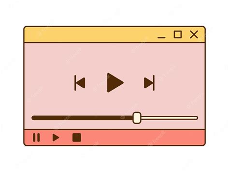 벡터 복고풍 비디오 플레이어 창 향수 Ui Retro Vaporwave 컴퓨터 인터페이스 진행률 표시줄이 있는 창 비디오 보기