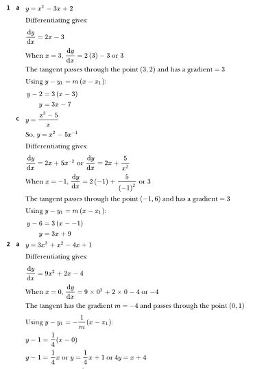 9709 P1 Differentiation Exercise 3 Worked Solutions Maths With David