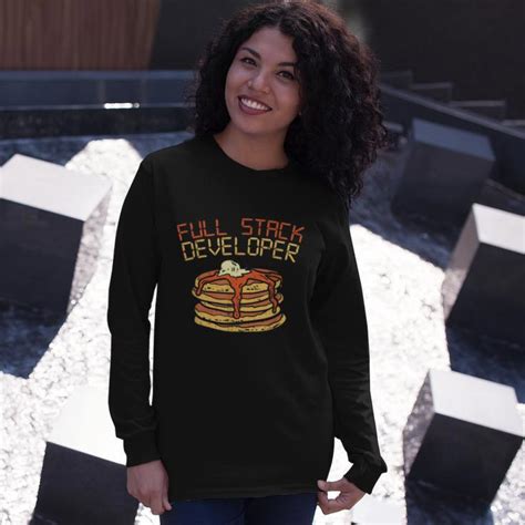 Full Stack Developer Programmer Coding Coder V2 Long Sleeve T Shirt