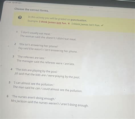 Choose The Correct Forms In This Activity StudyX