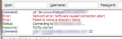 Filezilla Network Error Software Caused Connection Abort Sftp Sflasopa