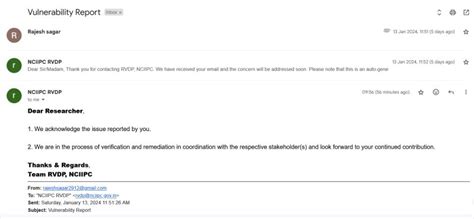 Rajesh Sagar On Linkedin Bugbounty Cybersecurity Webapplicationsecurity Nciipc