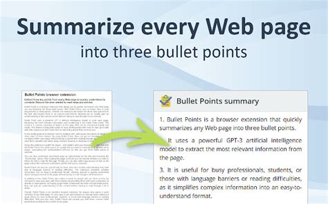 Bullet Points Summarize Web Pages With Gpt Chrome