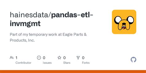 Github Hainesdatapandas Etl Invmgmt Part Of My Temporary Work At Eagle Parts And Products Inc