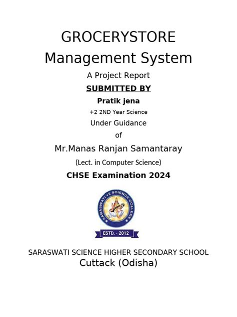 Grocery Store Management System Final Pdf Computing Information