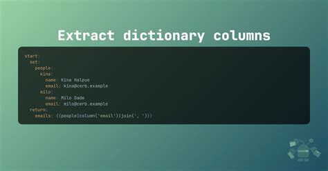 Extract Dictionary Columns Cerb Cerb