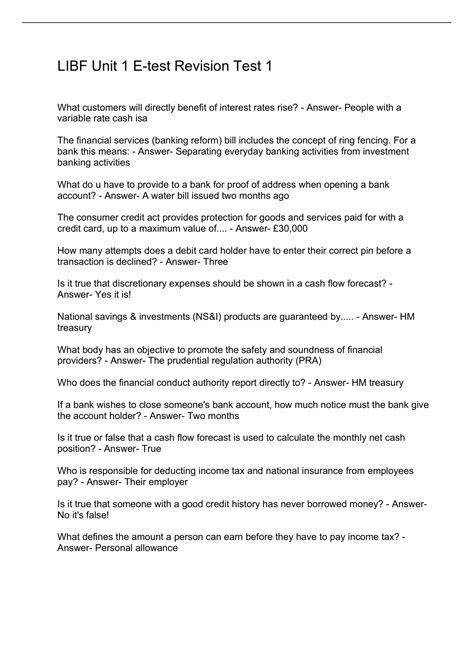 Libf Unit 1 E Test Revision Test 1 Libf Unit 1 E Test Revision Test 2