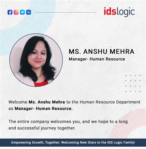 Ids Logic On Linkedin Welcometotheteam Humanresource Newteammember