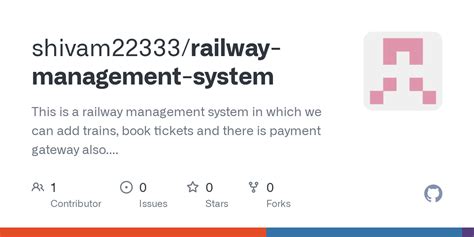 GitHub Shivam Railway Management System This Is A Railway Management System In Which We
