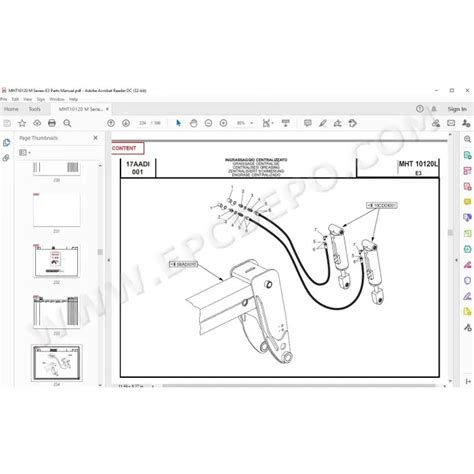 Manitou Mht 10120 M E3 Spare Parts Manual