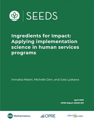 Ingredients For Impact Applying Implementation Science In Human