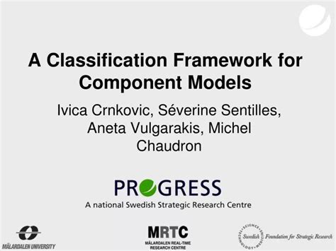 Ppt A Classification Framework For Component Models Powerpoint Presentation Id3745182