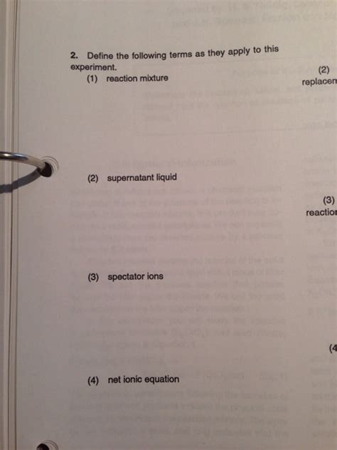 Solved Define Following Terms As They Apply To This Chegg