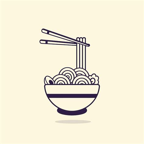 Premium Vector Pho Noodles Premium Vector Best Minimal Asian Food Clip Art Vector With