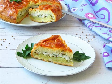 Фото Пирога С Курицей И Картошкой — Картинки