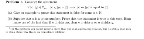 Solved Problem Consider The Statement Chegg
