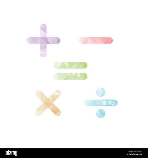 Polygon Arithmetic Icon On White Background Addition Subtraction