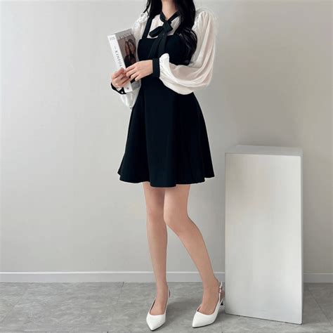 라라콩 메리미 레이어드 프릴 리본 원피스 에이블리