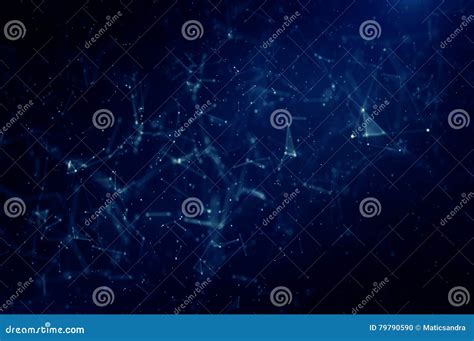 Digital Background With Cybernetic Particles Stock Illustration Illustration Of Cybernetic