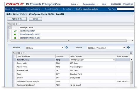 Jd Edwards Enterpriseone Configurator Applications Oracle