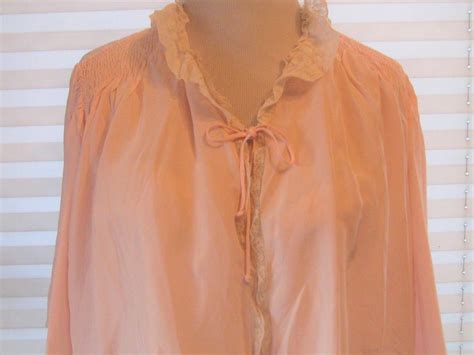 Pink Bed Jacket Short Robe Summer Robe Pink Lace Trim Etsy