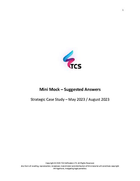 Scs Mini Mock Answers May 23 And Aug 23 Daistruk Tcs Copyright