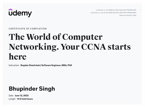 Proud To Share My Certificate Of Completion In The World Of Computer Networking This Marks