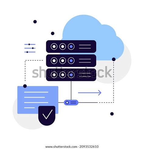 Server Working Flowchart Data Storage Internet Stock Vector Royalty Free Shutterstock