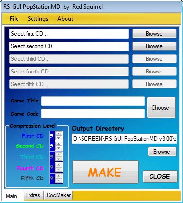 RS GUI PopStationMD PSP File Operation GameBrew