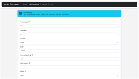 Logistic Regression Parameters And Configurations Otasai