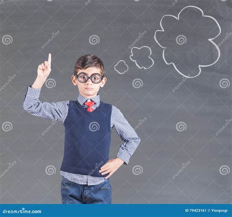 Smart Little Nerd Stock Image Image Of Genius Expertise 79423161