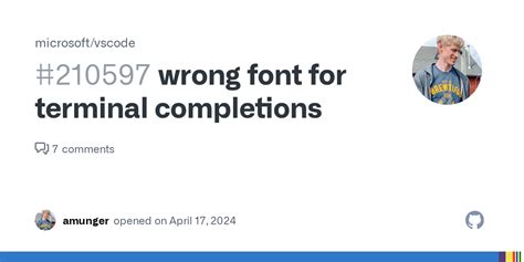 wrong font for terminal completions · issue 210597 · microsoft vscode