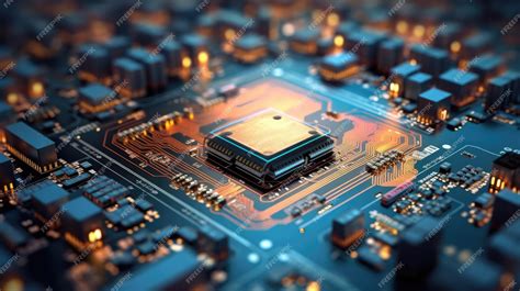 Premium Ai Image Circuit Board Processor Chips Semiconductor Colorful