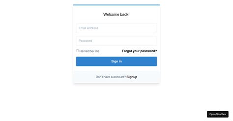Tailwindcss Login Codesandbox