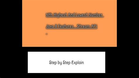 Pavan Gawande On Linkedin Find Nth Highest And Lowest Number By Java 8