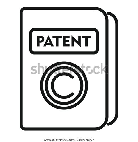 Patent Copyright Folder Icon Outline Vector Stock Vector Royalty Free 2459770997 Shutterstock