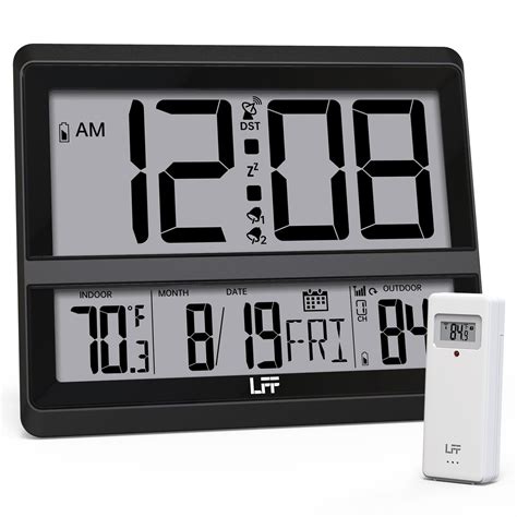 Snapklik Com LFF Atomic Clock Large Display Digital Wall Clock